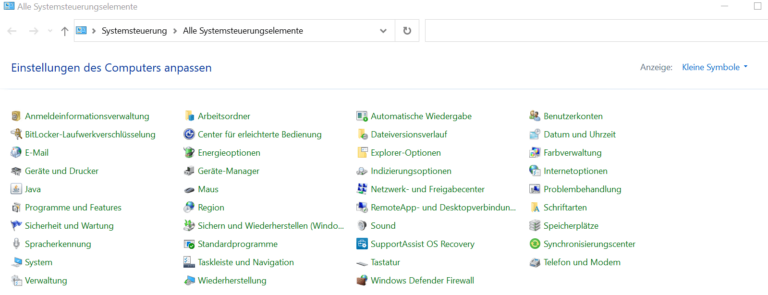 Windows 10: Wo finde ich die Systemsteuerung?