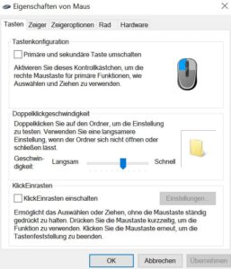 Windows 10 Maus-Geschwindigkeit ändern